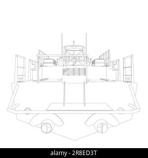Warship icon outline. Military ships and naval vessels. isolated vector ...