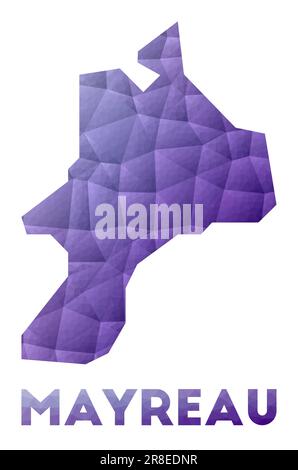 Map of Mayreau. Low poly illustration of the island. Geometric design ...