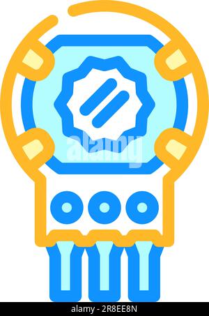 potentiometer electronic component icon color illustration Stock Vector ...
