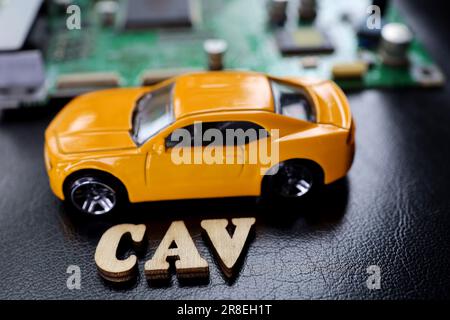 A photograph that expresses the image of a Connected Autonomous Vehicle ...