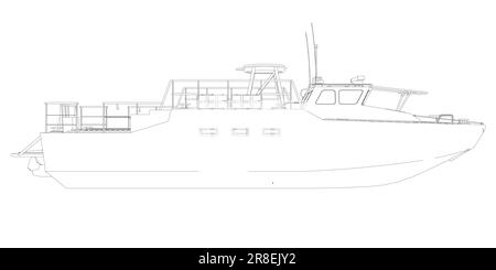 Warship icon outline. Military ships and naval vessels. isolated vector ...