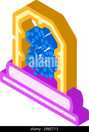 decontamination shower nuclear energy isometric icon vector ...