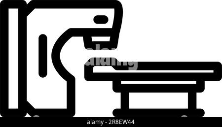 radiation therapy machine nuclear energy line icon vector illustration ...