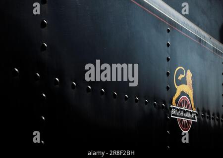Tender of preserved BR Standard 4MT steam locomotive 76079 Stock Photo ...