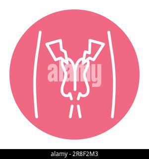 Reproductive system diseases male color line icon. Isolated vector ...
