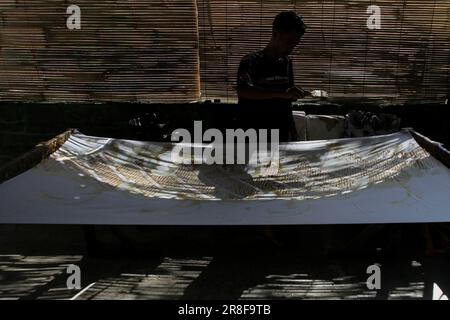 Kulon Progo, Yogyakarta, Indonesia. 21st June, 2023. Craftsmen finish ...