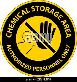 Chemical Storage Area Authorized Personnel Only Symbol Sign Stock Vector Image & Art - Alamy