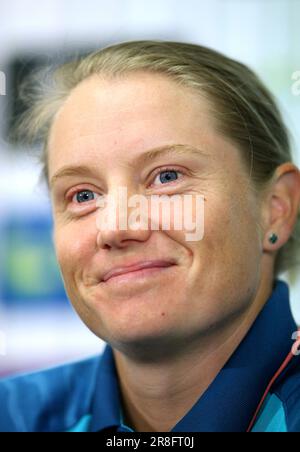 Australia's Alyssa Healy during a press conference at Trent Bridge ...