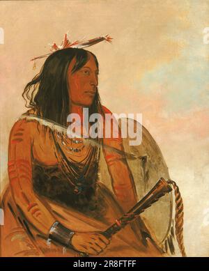 Ish-a-ró-yeh, He Who Carries a Wolf, a Distinguished Brave. oil on ...