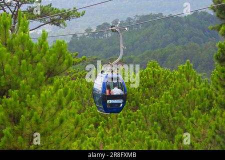 Cable car to Lan Bian mountain, Dalat, gondola, gondolas, Vietnam Stock ...