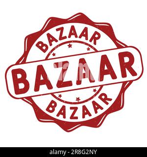 Bazaar sign or stamp on white background, vector illustration Stock ...