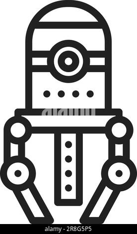 nanobot line icon, outline symbol, vector illustration, concept sign ...