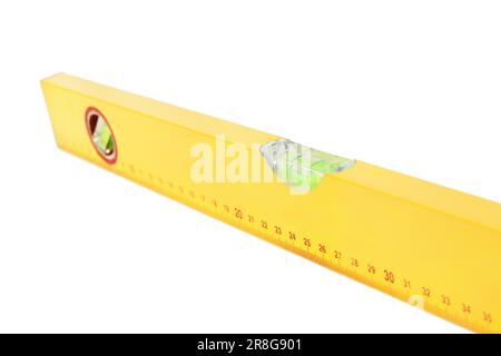 Yellow building level, isolated on white background Stock Photo - Alamy
