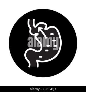 Hiatal hernia color line icon. Isolated vector element. Outline ...