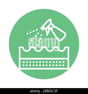 Splashing soil color line icon. Pictogram for web page, mobile app ...