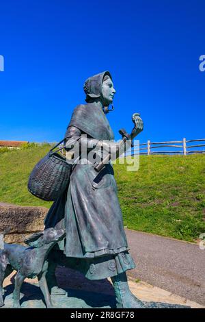 The statue of famous fossil hunter Mary Anning by Denise Dutton at Lyme ...