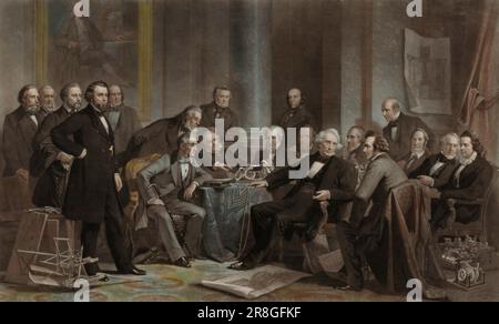 Men of Progress and Invention (At Cooper Union, 1857) by John Sartain ...