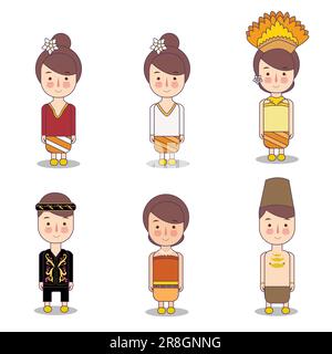 Traditional dress native tribe form Indonesian Java Javanese boy and ...