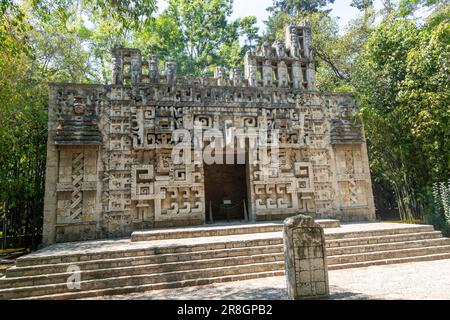 Reproduction facade of Hochob temple, Chenes culture architecture ...