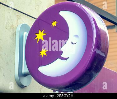 Premier Inn sign and logo Stock Photo - Alamy