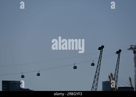 IFS Cloud Royal Docks Gondola lift station in Royal Docks, London Stock ...
