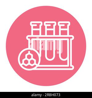 Measuring hormone levels color line icon. Isolated vector element ...