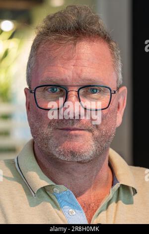 Straubing, Germany. 21st June, 2023. A photo on a tablet shows Arthur ...