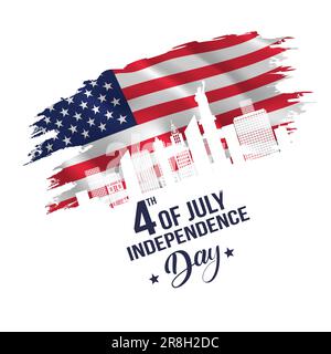 happy memorial day USA. American soldier with flag. vector illustration ...