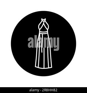 Dress with an American armhole black line icon. Pictogram for web page ...