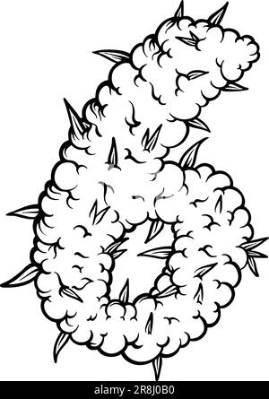 Cannabis number letter alphabet weed smoke effect illustrations ...