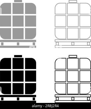 IBC intermediate bulk container tank for liquids fluid water storage ...