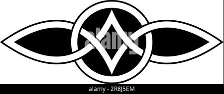 Serch Bythol in black. Celtic symbol. Isolated background. Symbolizes ...