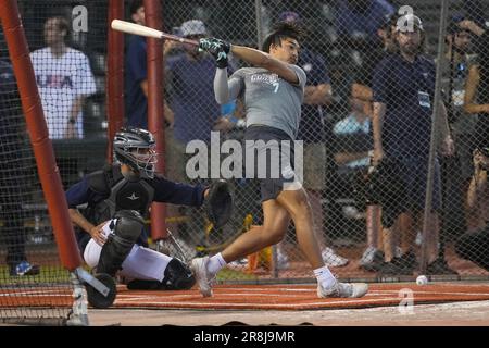 Draft Prospect Tai Peete Participates In The Mlb Baseball Draft Combine