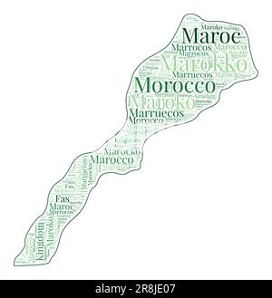 Morocco map vector illustration. Global economy. Famous country ...