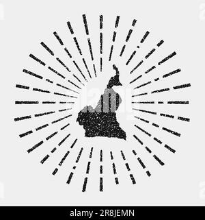 Cameroon grunge postal stamp and flag on white background Stock Vector ...