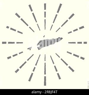 Timor-Leste map. Country poster with colored regions. Old grunge ...