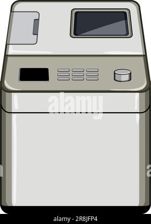 making bread maker cartoon vector illustration Stock Vector Image & Art ...