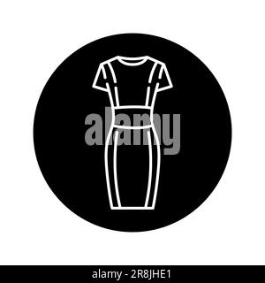 Sheath dress black line icon. Pictogram for web page, mobile app, promo ...
