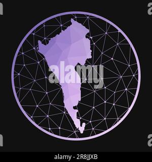 Coron Island icon. Map on dark background. Stylish Coron Island map ...