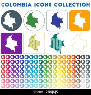 colombian flag colorful icon Stock Vector Image & Art - Alamy