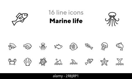 Marine life icon Stock Vector Image & Art - Alamy