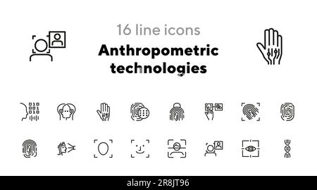 Anthropometric technologies line icon set Stock Vector Image & Art - Alamy