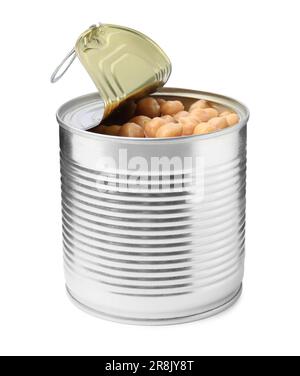 Tinned organic chickpeas Stock Photo - Alamy