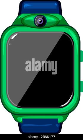 wrist kid watch time cartoon vector illustration Stock Vector Image ...