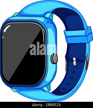 wrist kid watch time cartoon vector illustration Stock Vector Image ...