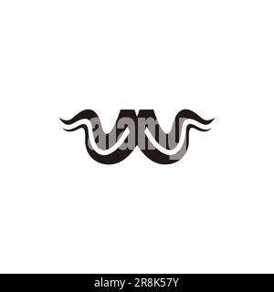 LETTER A LOGO WITH MUSTACHE ICON FOR ILLUSTRATION USE Stock Vector ...