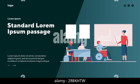 Disable student in class Stock Vector Image & Art - Alamy