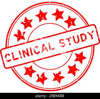 Grunge red clinical study word square rubber seal stamp on white background Stock Vector Image ...