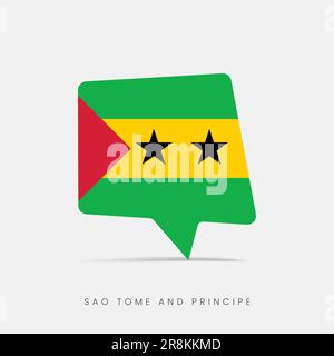 Sao Tome and Principe flag bubble circle round shape icon colorful ...