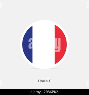 France round flag icon. Round World Flags Vector illustration Icons Set ...